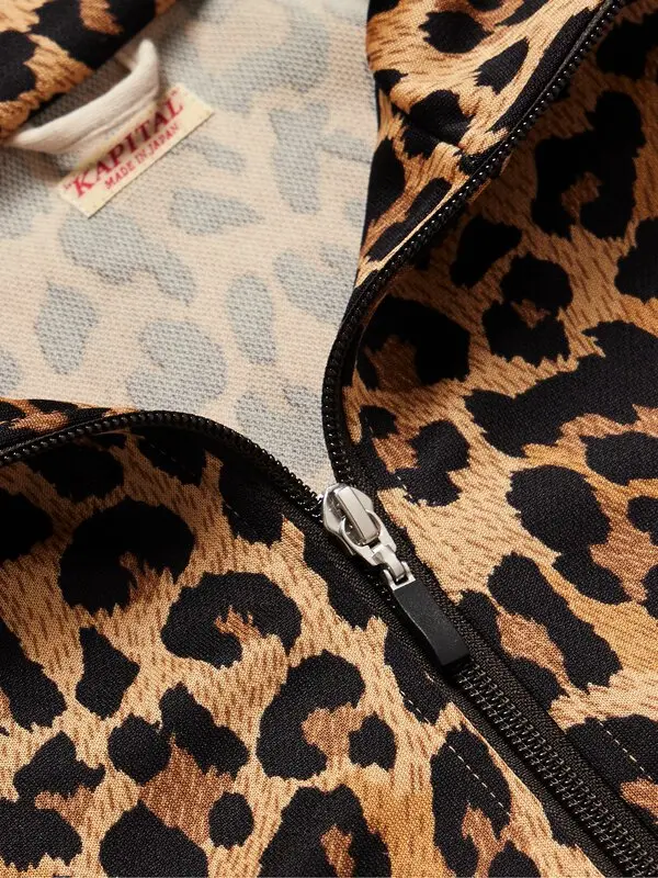 Kapital Webbing-Trimmed Leopard-Print Tech-Jersey Track Jacket 2